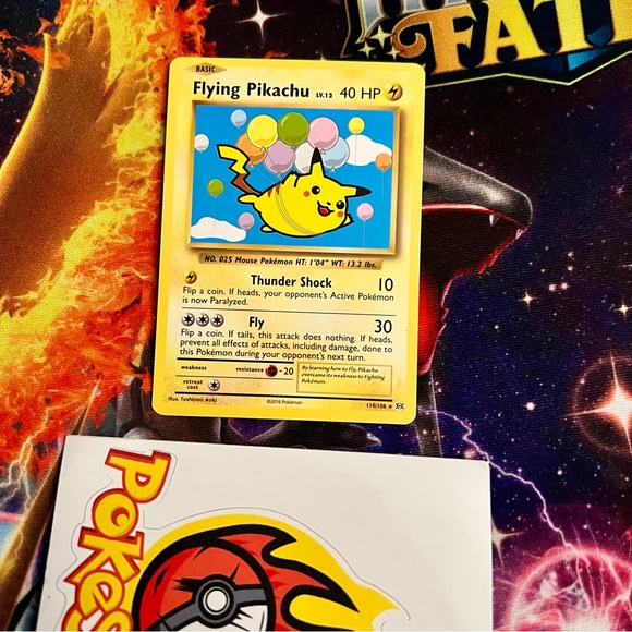 Pokemon | Other | Pokmon Flying Pikachu Card Xy Evolutions | Poshmark